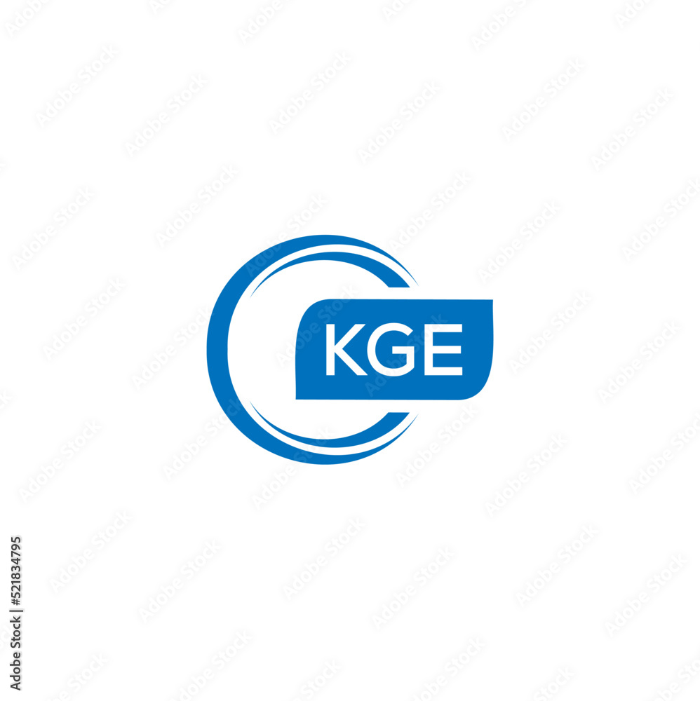 KGE letter design for logo and icon.KGE typography for technology ...