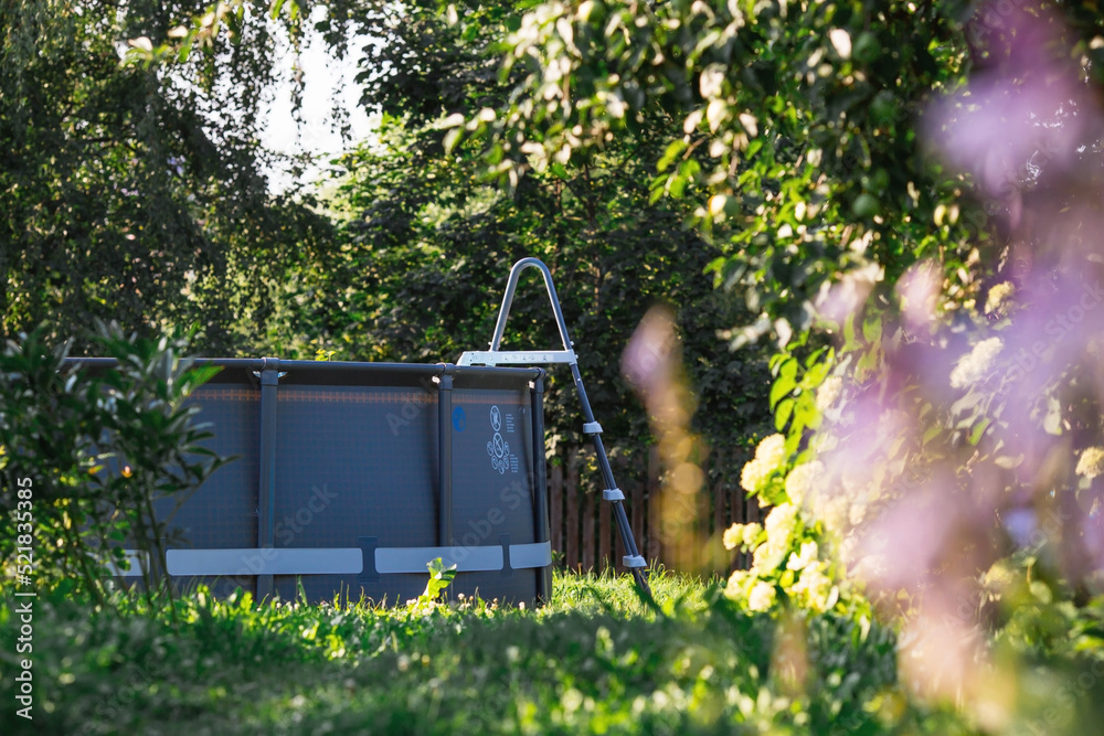 Swimming pool with metal frame for home and garden. Frame swimming pool ...