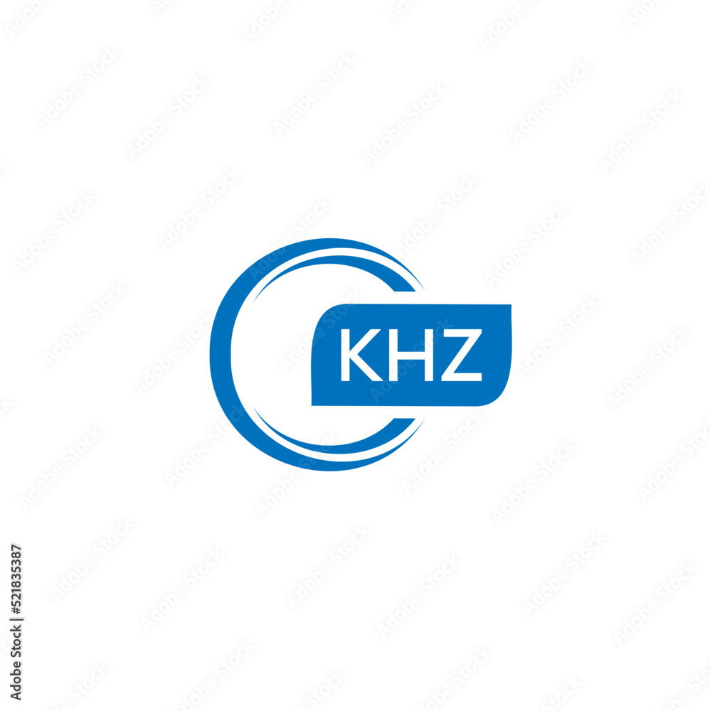 KHZ letter design for logo and icon.KHZ typography for technology ...
