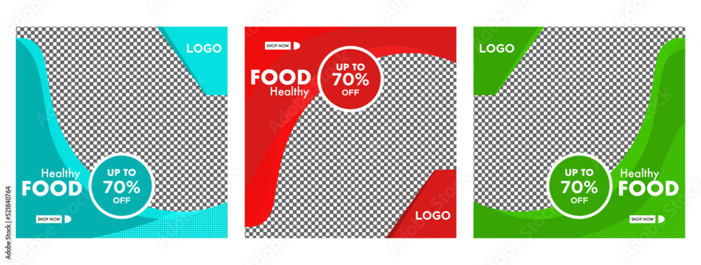 Social Media Post for Food Promotion offer posters, Banners Healthy ...