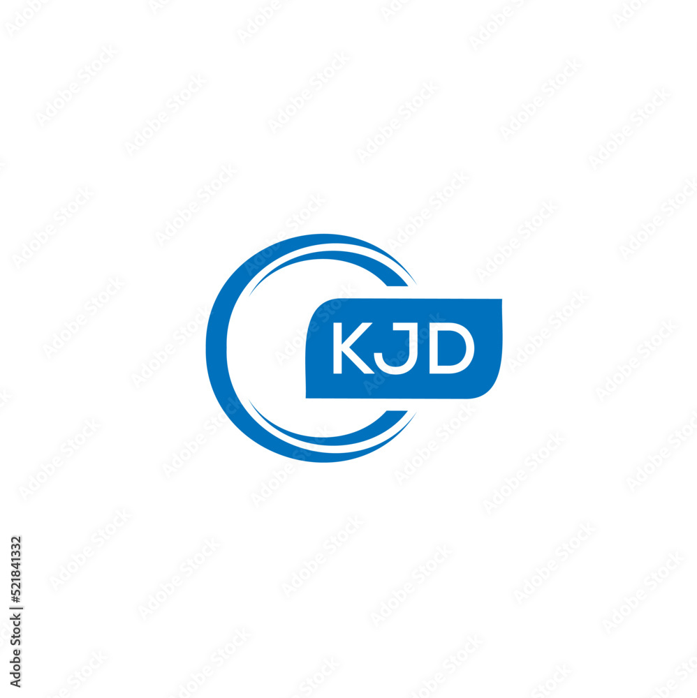 KJD letter design for logo and icon.KJD typography for technology ...