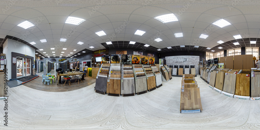 Full spherical seamless hdri panorama 360 degrees angle inside floor ...
