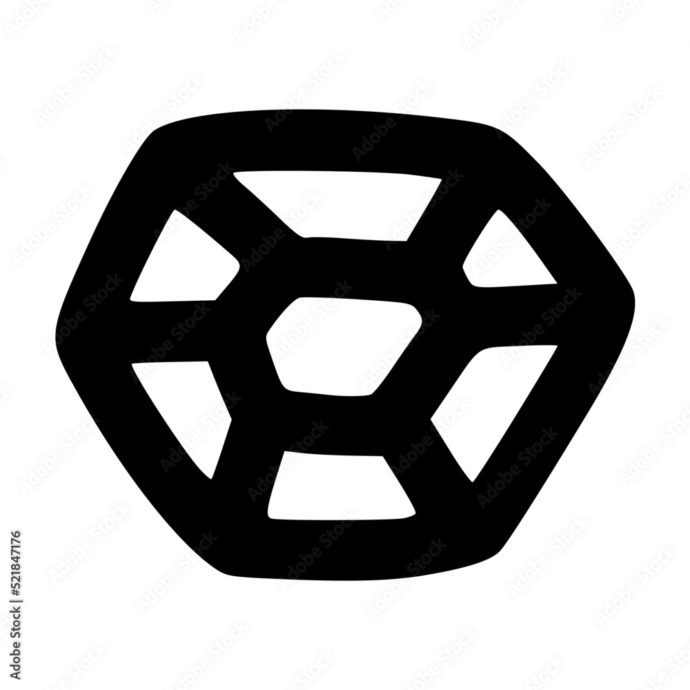 simple ruby lineart vector illustration icon design template with ...