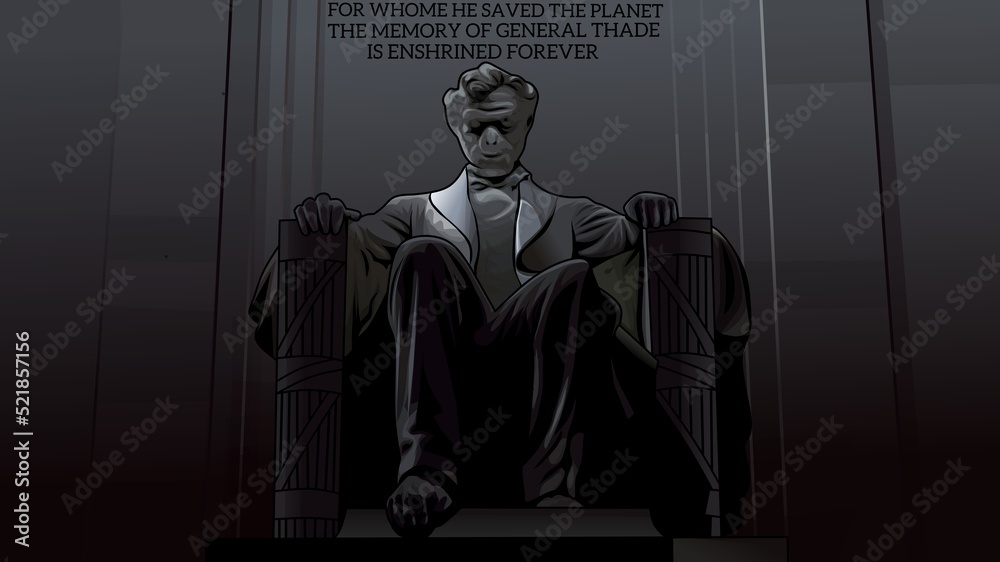 Planet Of The Apes - Abraham Lincoln Statue Stock Illustration | Adobe ...