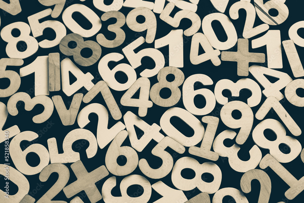 Colorful wooden colorful numbers background. Numbers texture ...
