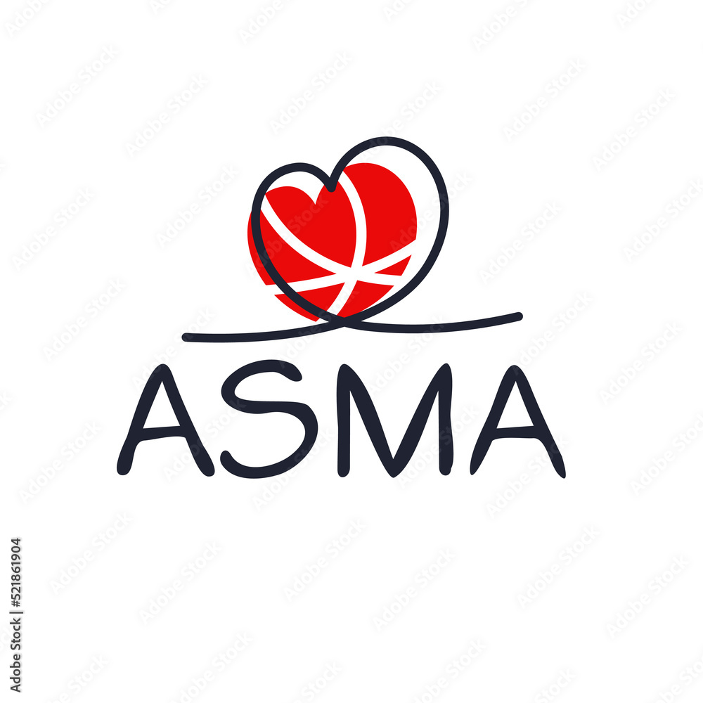 (Asma) Calligraphy name, Vector illustration. Stock Vector | Adobe Stock