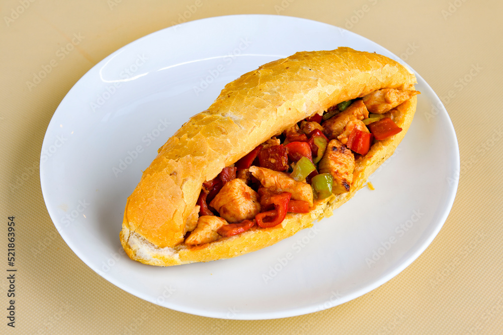 Meat Chicken Doner, between bread (Turkish Name : ekmek arasi doner ...