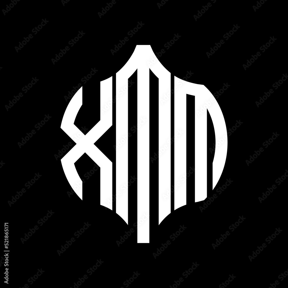 XMM letter logo. XMM best black background vector image. XMM Monogram ...