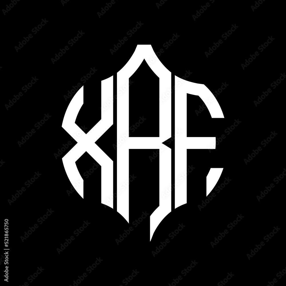XRF letter logo. XRF best black background vector image. XRF Monogram ...