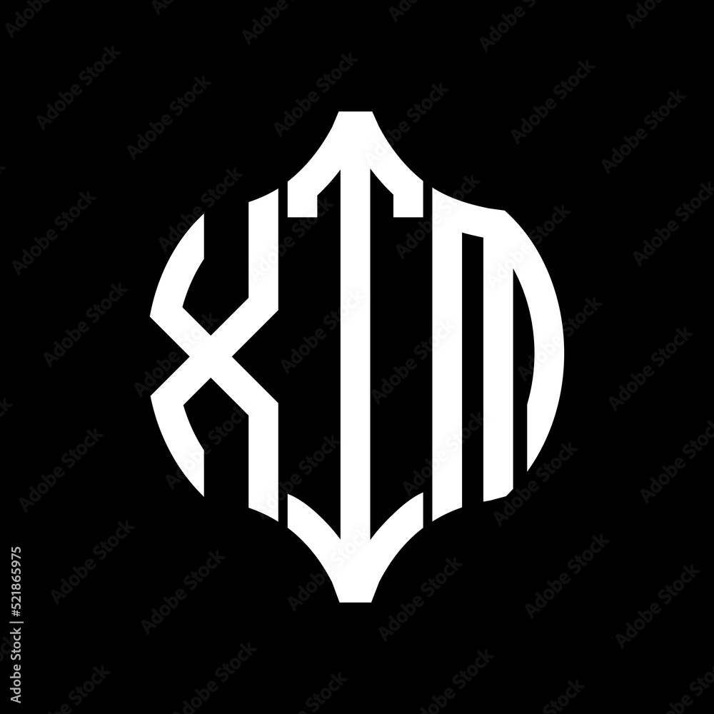 XTM letter logo. XTM best black background vector image. XTM Monogram ...