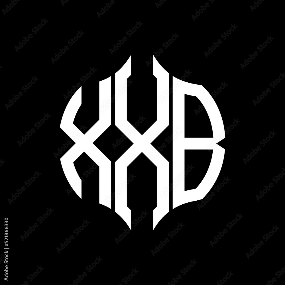 XXB letter logo. XXB best black background vector image. XXB Monogram ...