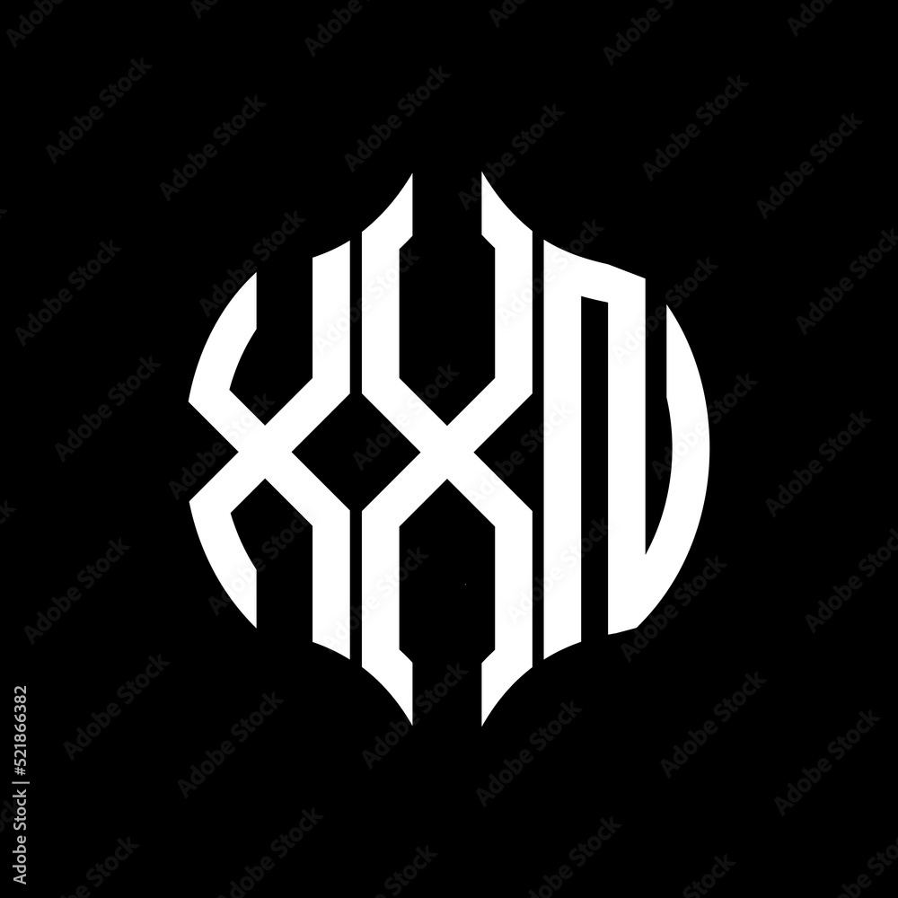 XXN letter logo. XXN best black background vector image. XXN Monogram ...