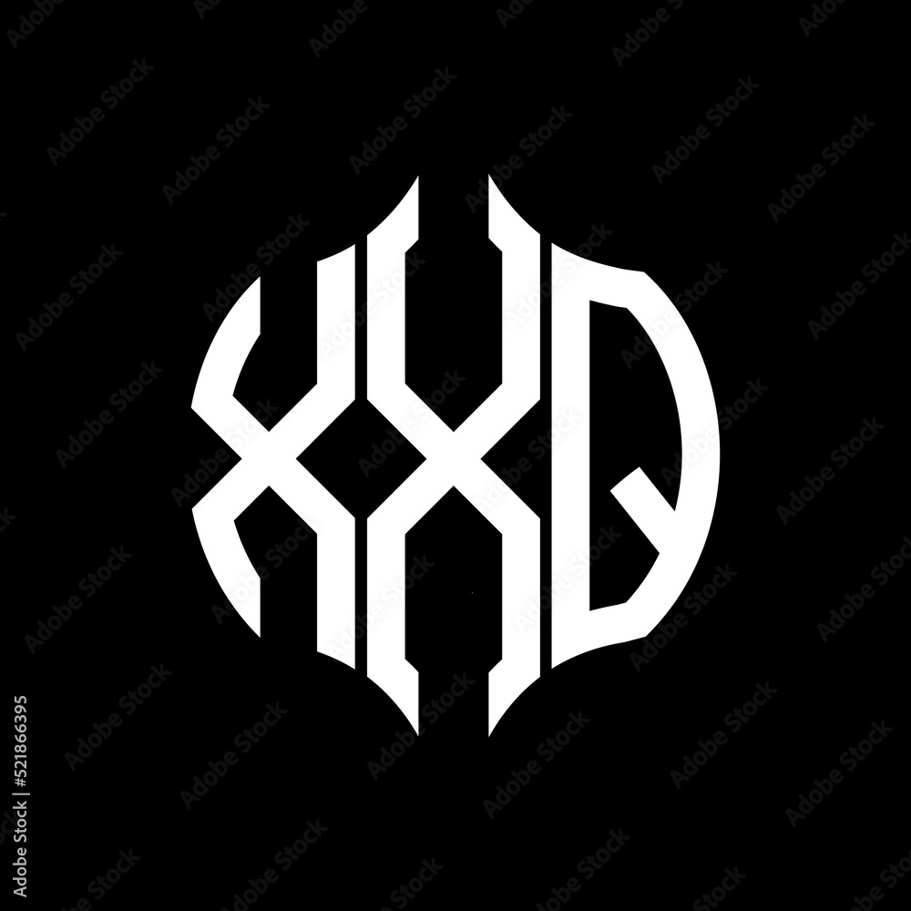 XXQ letter logo. XXQ best black background vector image. XXQ Monogram ...