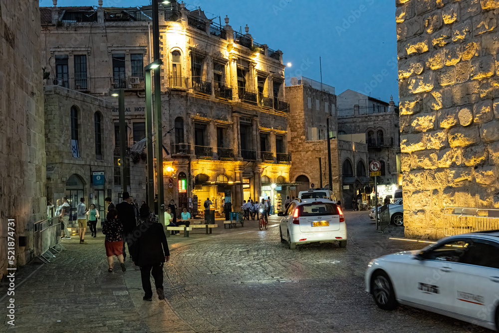 Holy Land of Israel. Jerusalem City night view. Stock Photo | Adobe Stock