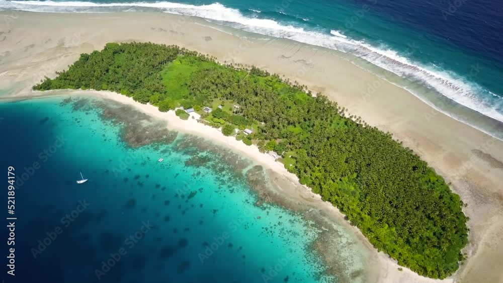Eneko atoll, Majuro, Marshall Islands. Small tropical uninhabited ...