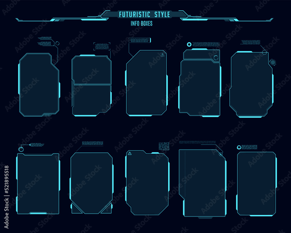 HUD callout titles, information call box bars and digital info boxes ...