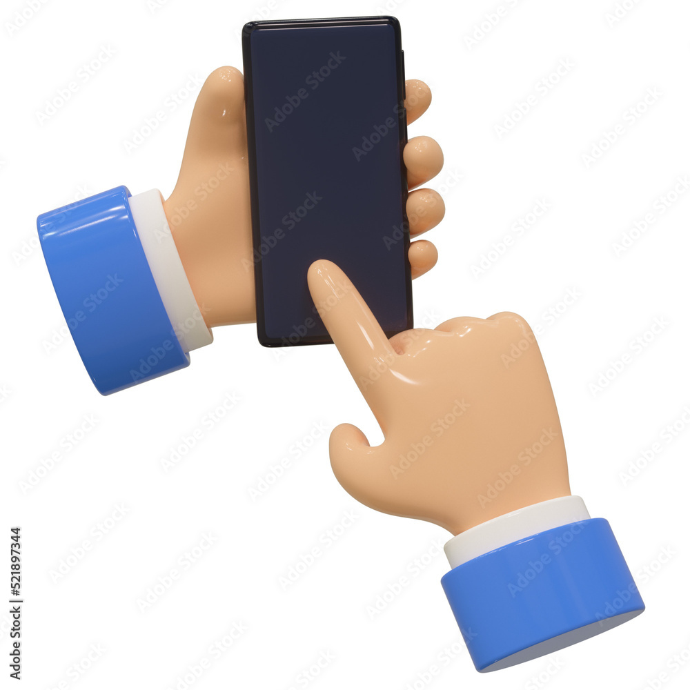 3d hand phone Stock Illustration | Adobe Stock