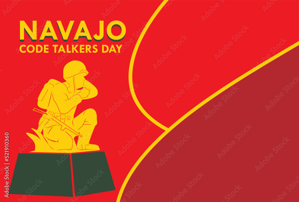 design commemorates August 14th Navajo Code Speaker Day. A code talkers ...