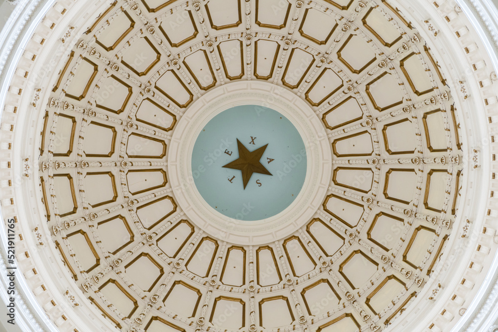Austin, Texas - May 23, 2022: Inside the rotunda of the Texas State ...