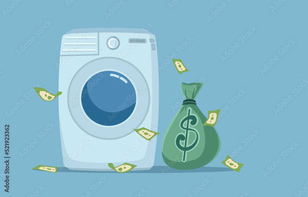 Poster Money Laundering Vector Concept Cartoon Illustration – Wall Art ...