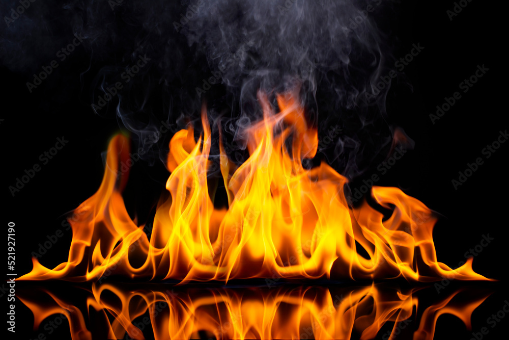 fire and flame burning fuel oil gas png on black background Stock-Foto ...