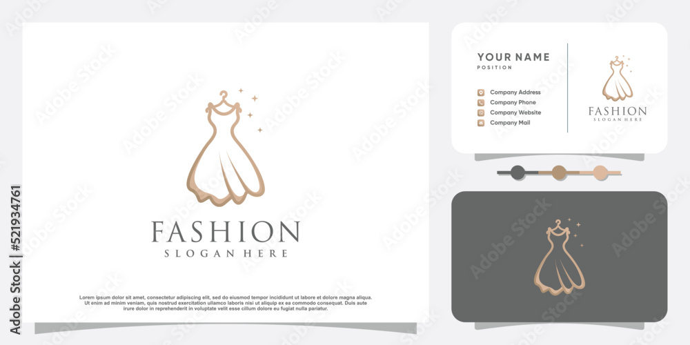 Fashion logo design vector with creative unique concept Premium Vector ...