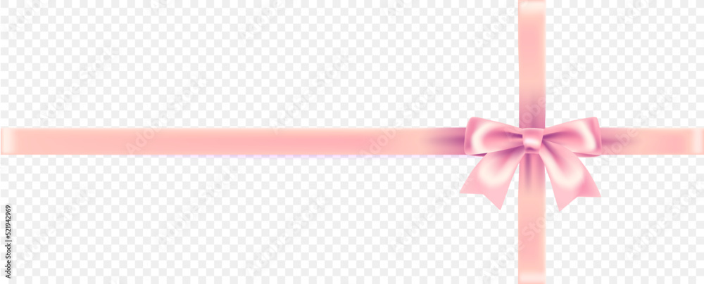 Pink ribbon on transparent background Stock Vector | Adobe Stock