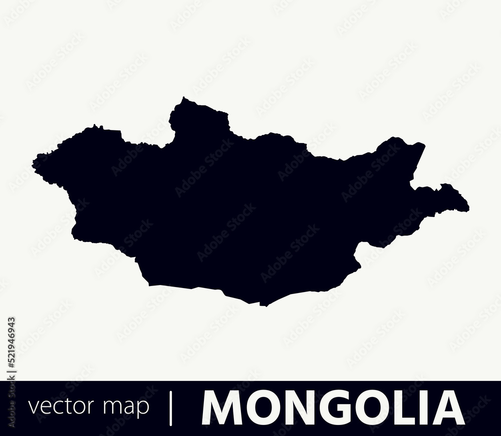 Mongolia map clipart