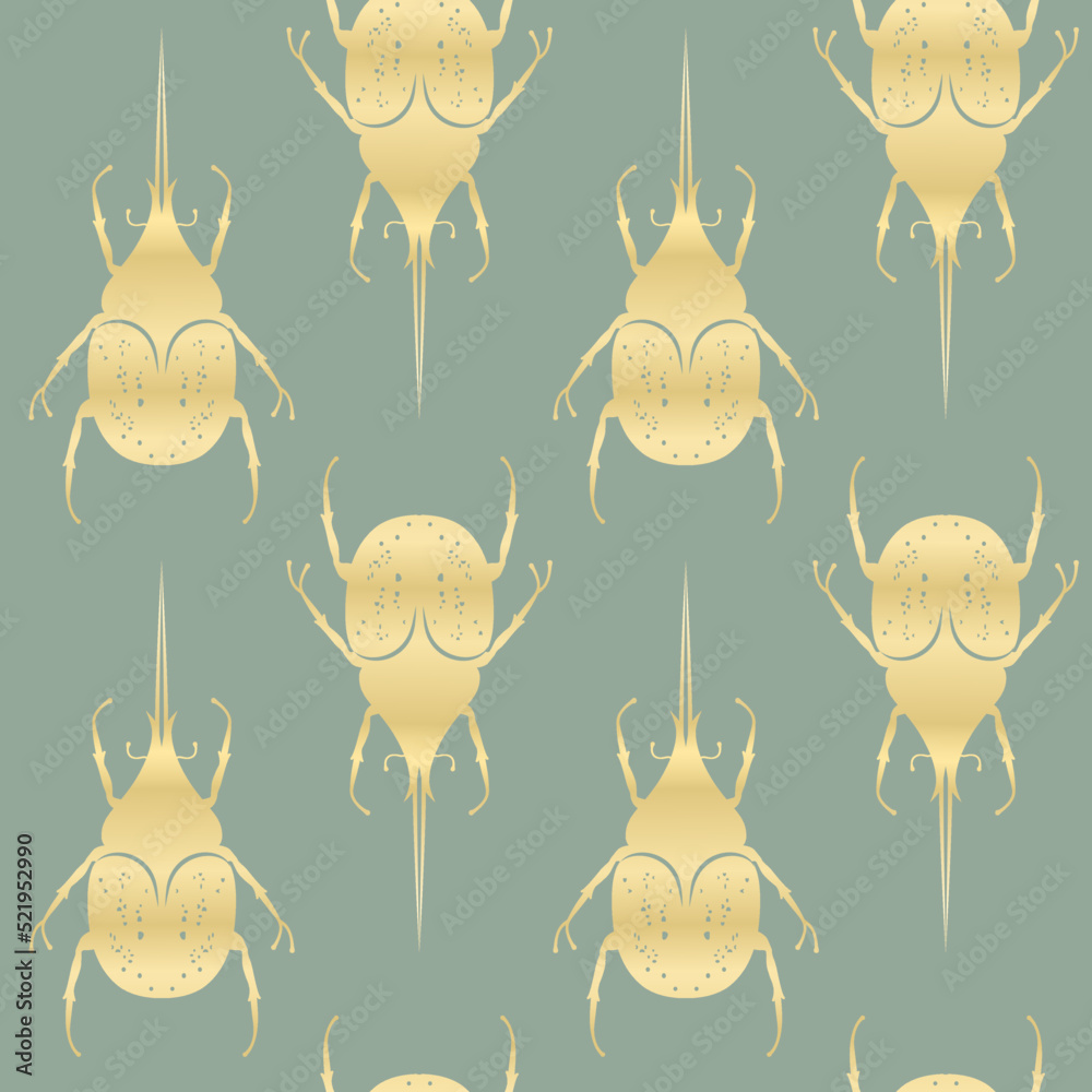 Colorful insect seamless pattern with weevil vector illustration. Bug ...