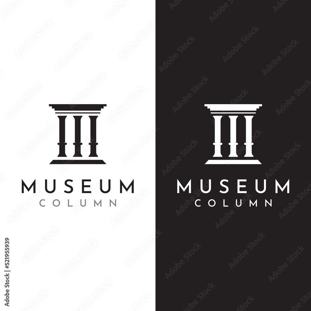 Museums, museum columns, museum lines, museum pillar logos. Museums ...