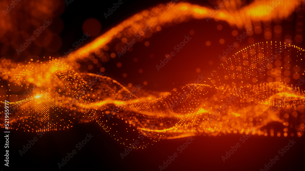 Abstract Science Technology background. Orange, Medical or Healthcare ...