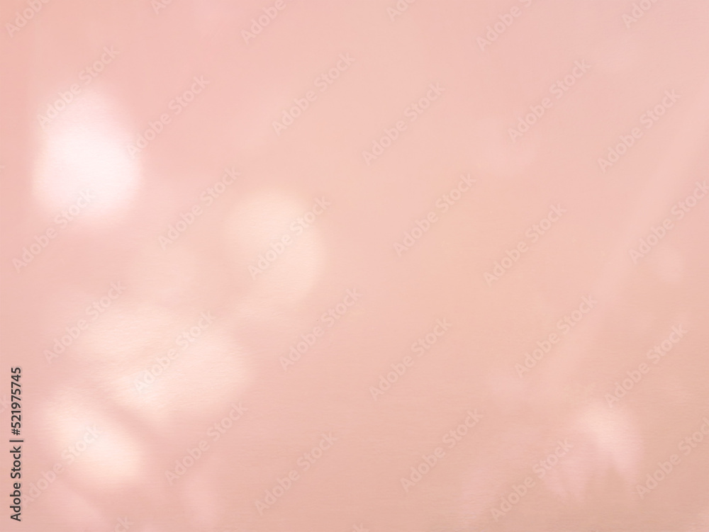Abstract leaves shadow blurred background on pink wall texture for ...