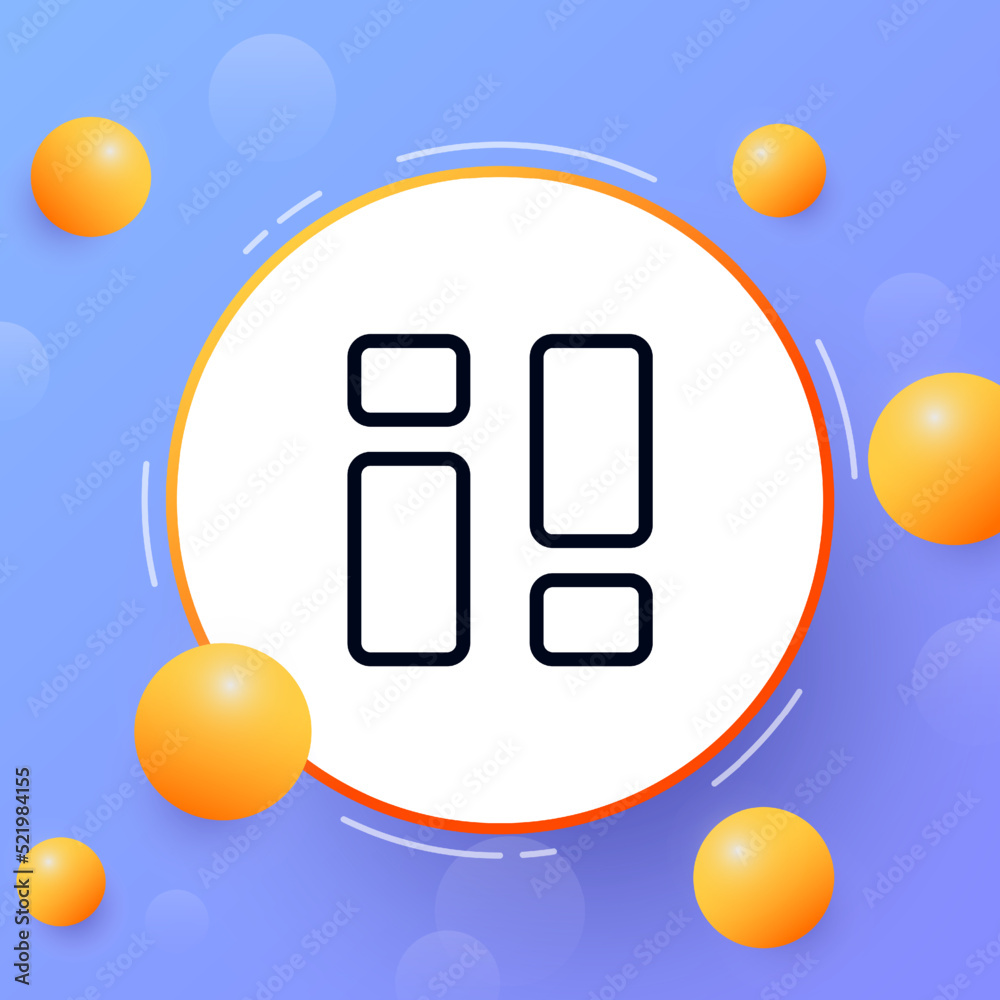Apps menu line icon. Squares, rectangles, tiles, application, view ...