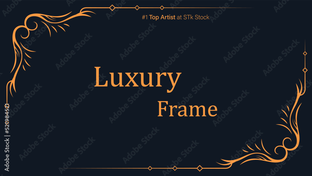 Luxury border frame background vector image. Stock Vector | Adobe Stock