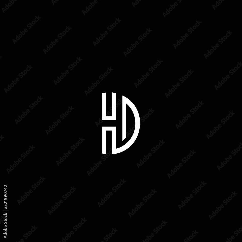 HD HD Logo Design, Creative Minimal Letter HD HD Monogram Stock Vector ...