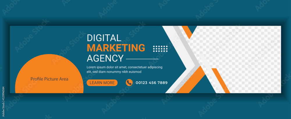 social media Linkedin Profile Banner template design Stock Vector ...