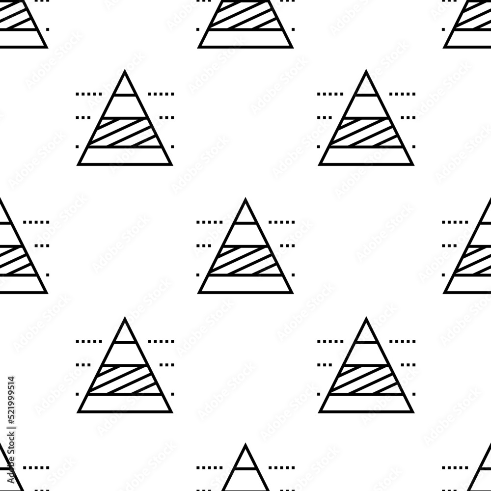 pyramid chart icon pattern. Seamless pyramid chart pattern on white ...