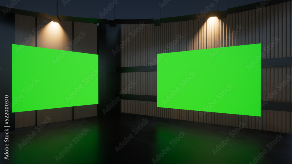 Virtual Studio Background set illustration Stock Illustration | Adobe Stock