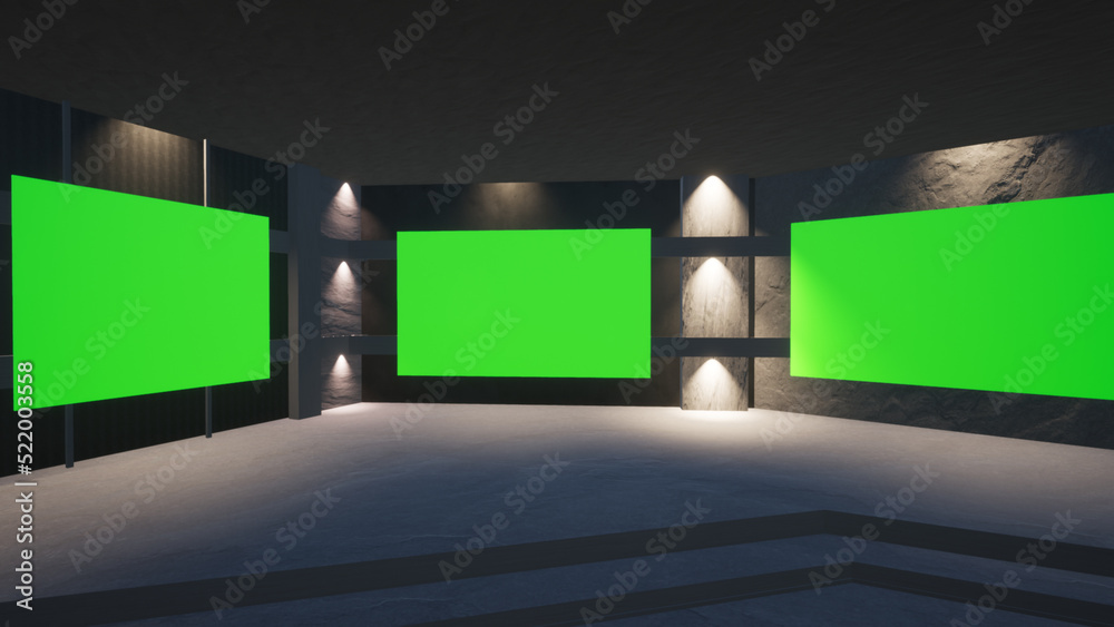 Virtual Studio Background set illustration Stock Illustration | Adobe Stock
