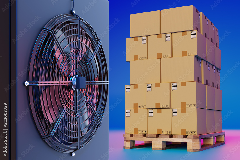 Conditioning machine. Supply of industrial fans. Air cooling ...