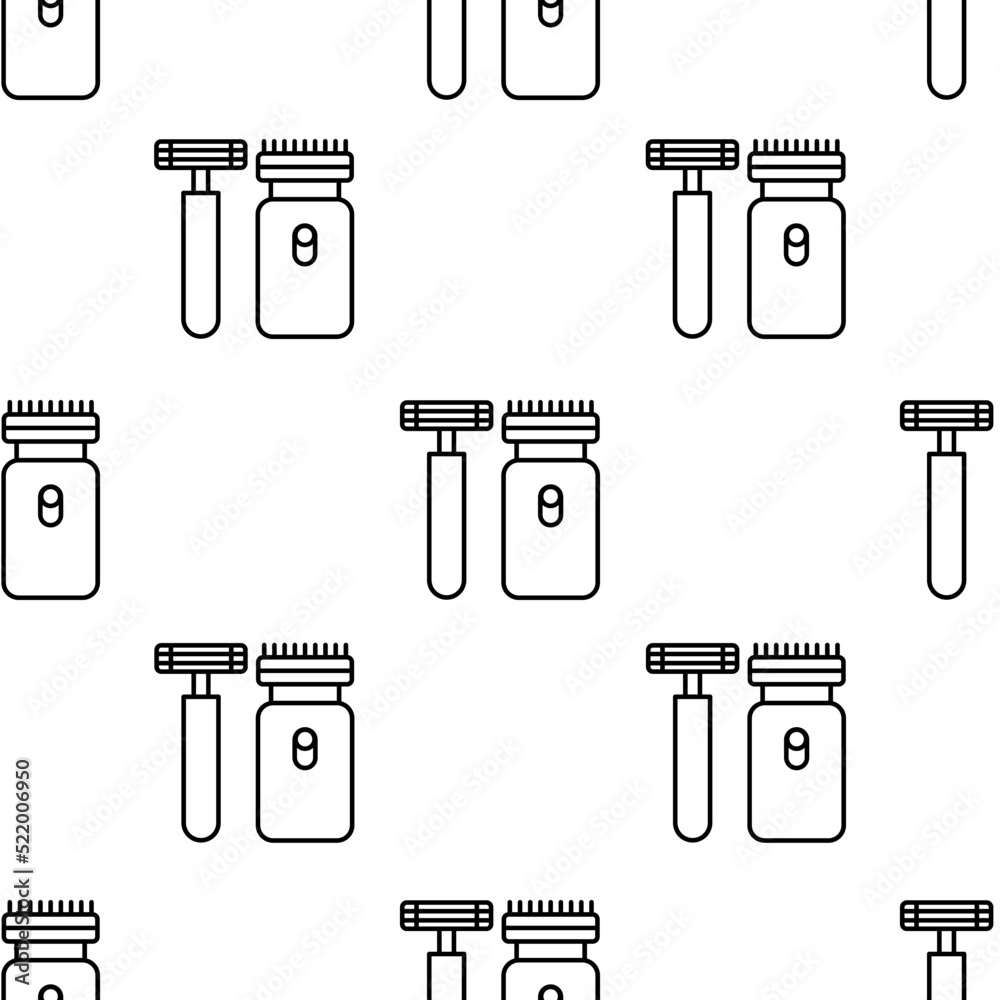 shaver icon pattern. Seamless shaver pattern on white background. Stock ...