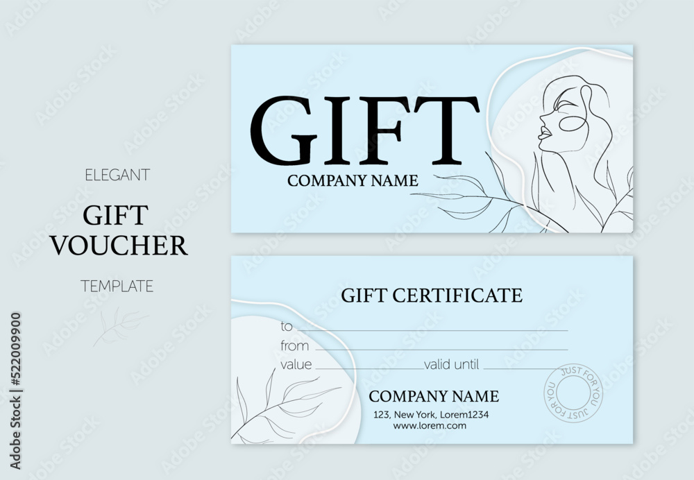 Set of modern gift cards template. Modern style vector illustration of ...