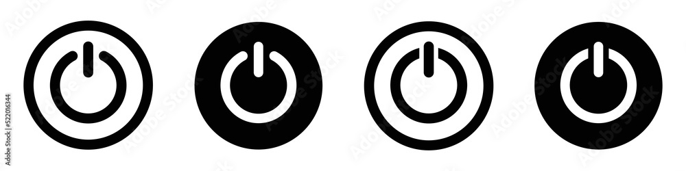 On off power button icon. Switch on switch off icon, vector ...