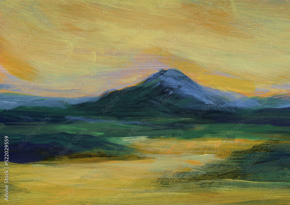 Beautiful abstract landscape. Versatile artistic image for creative ...