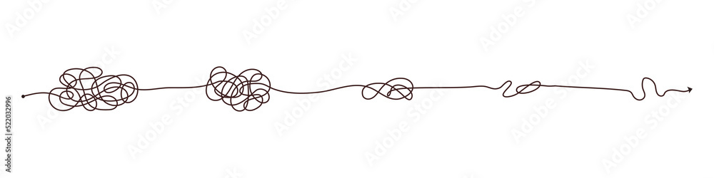 Simple line and complex easy way. Scribble doodle chaos mindset ...
