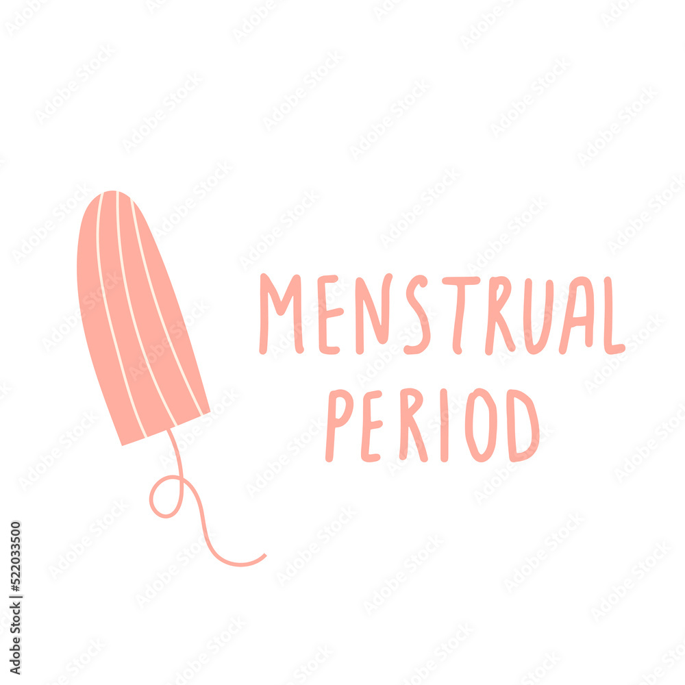 Female tampon, regular menstrual cycle concept. Women period ...