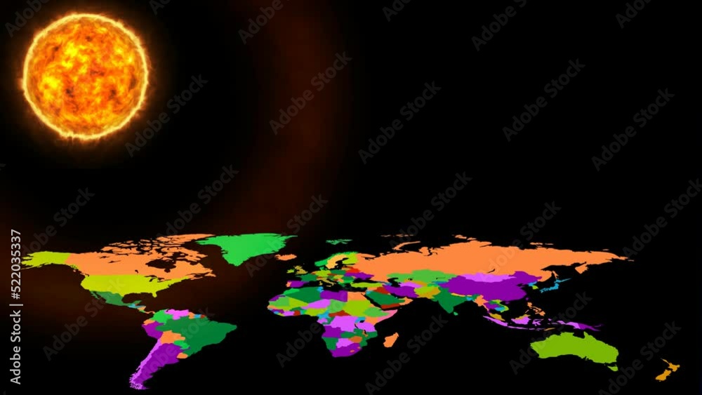 Sun fire heat wave causes bad effects on the world. Global warming ...