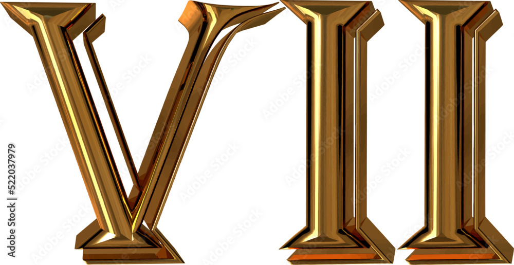 Roman numerals made of gold Stock Vector | Adobe Stock