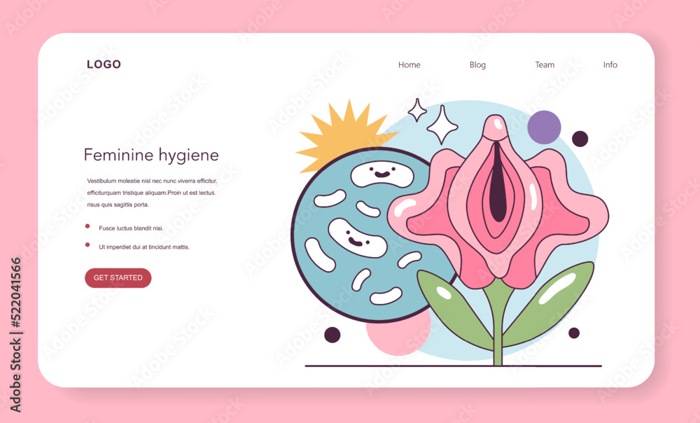 Women's health concept. Female intimate hygiene and reproductive Stock ...