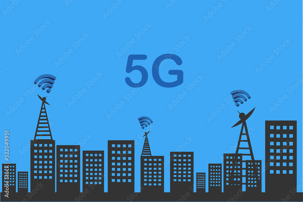 3D Realistic network logo 5G network connection 5G logo Stock ...